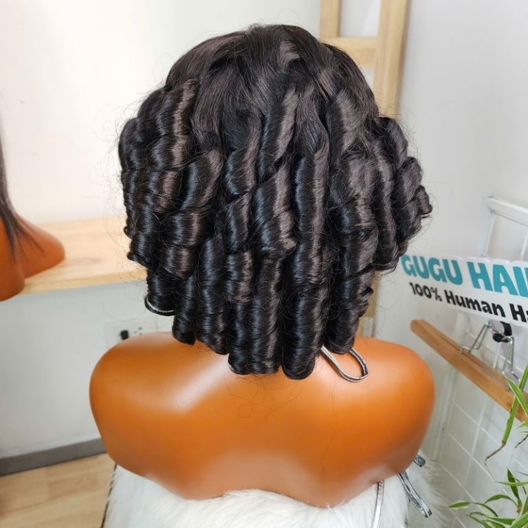 10 Inches Bouncy Curly Wig Natural Color Raw Vietnamese Hair