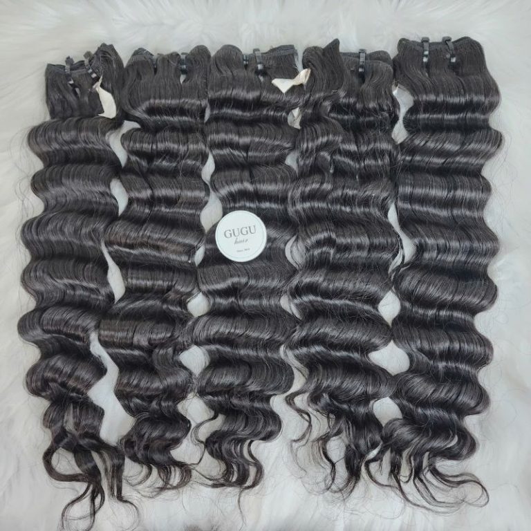 Double Drawn Deep Wave Bulk Human Hair For Braiding