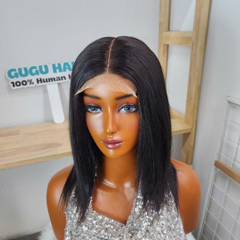 Chic Natural Short Straight Vietnamese Human Hair Wig | GUGU HAIR